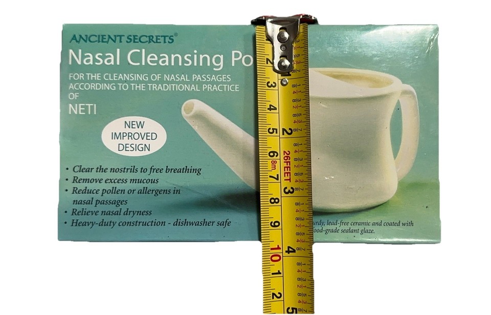 NETI POT Ancient Secrets Ceramic Nasal Cleansing Pot Sinus Allergies ...