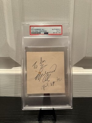 MUHAMMAD ALI PSA DNA CERTIFIED AUTHENTIC AUTOGRAPH CUT | eBay