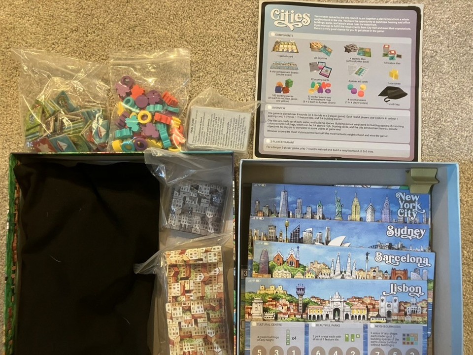 Cities board game, Phil Walker-Harding, Steve Finn, Devir, Complete ...