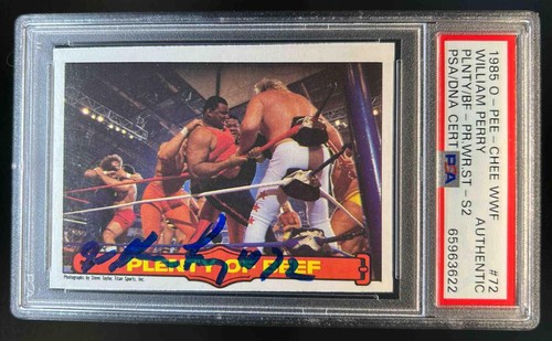 1985 O-Pee-Chee WWF William Perry Plenty Of Beef Auto Autograph PSA ...