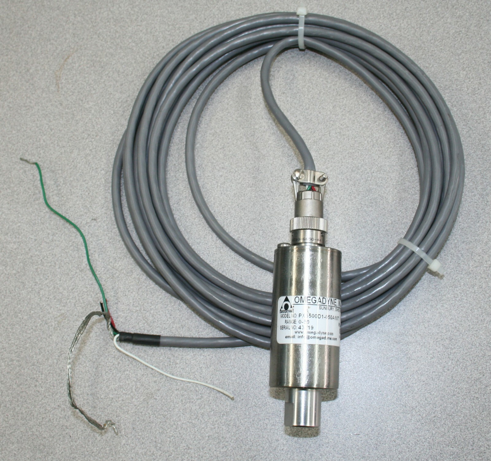 OMEGADYNE PX5500D1-050A10T PRESSURE TRANSDUCER or Sensor or Load Cell 0 ...