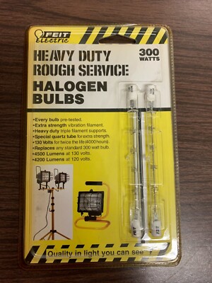 Heavy duty rough service 300 watt quartz halogen bulbs BPQ300T3/CL/RS/2 ...