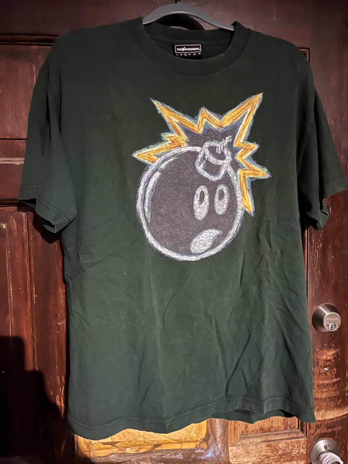 Rare The Hundreds Sketch Adam Bomb Graphic Dark Green… - Gem