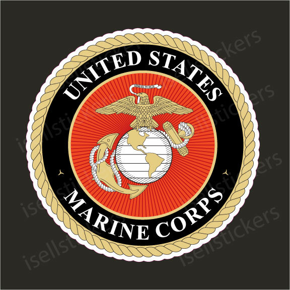 MA-3086 USMC Marine Corps Logo Military Car Truck Bumper Sticker Window ...