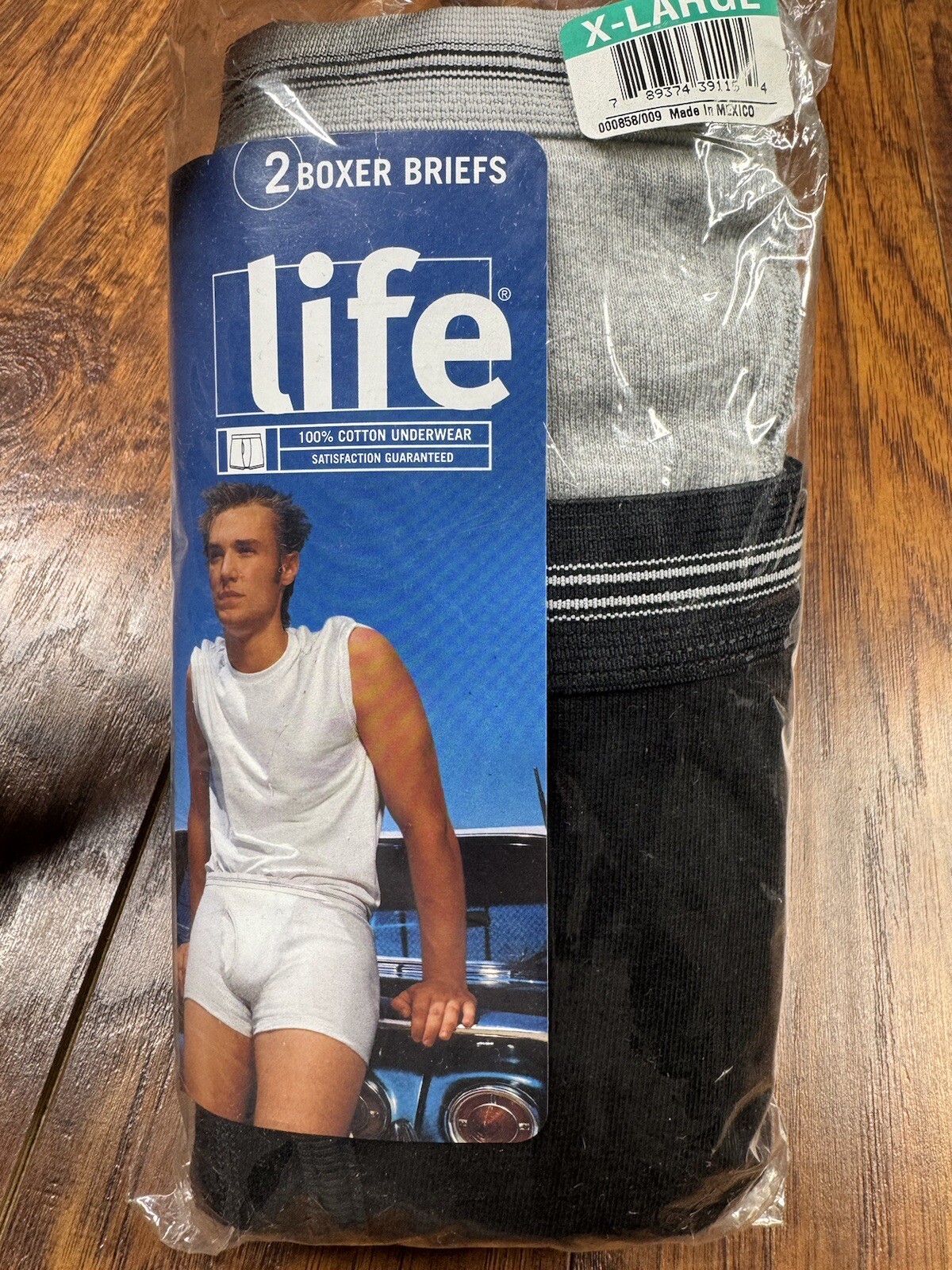 Vintage Jockey Life Boxer Briefs XL Black/Gray | eBay