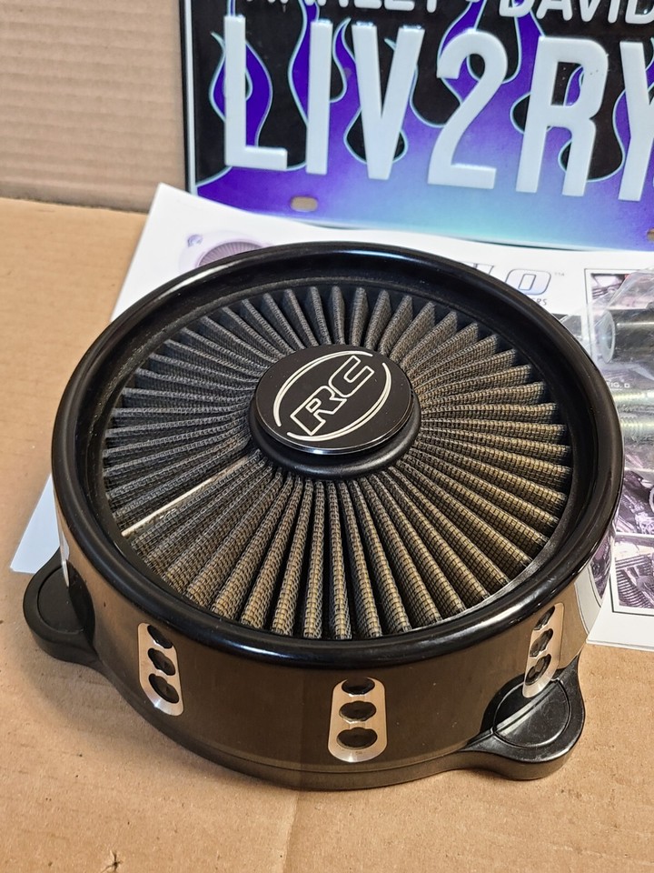 RCX Black Blitz TRUFLO High Flow Air Cleaner Harley Breakout | eBay