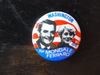 Presidential Pin Back Washington Mondale Ferraro Political Campaign ...