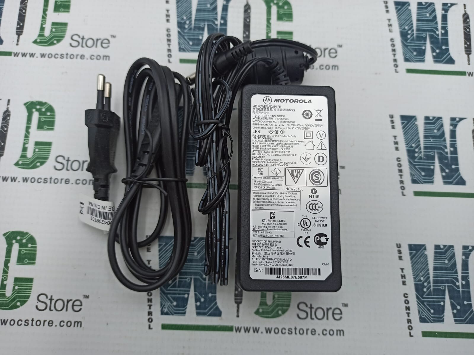 AA26990L 25012006001 MOTOROLA AC POWER ADAPTER 14.5V 1.5A | eBay