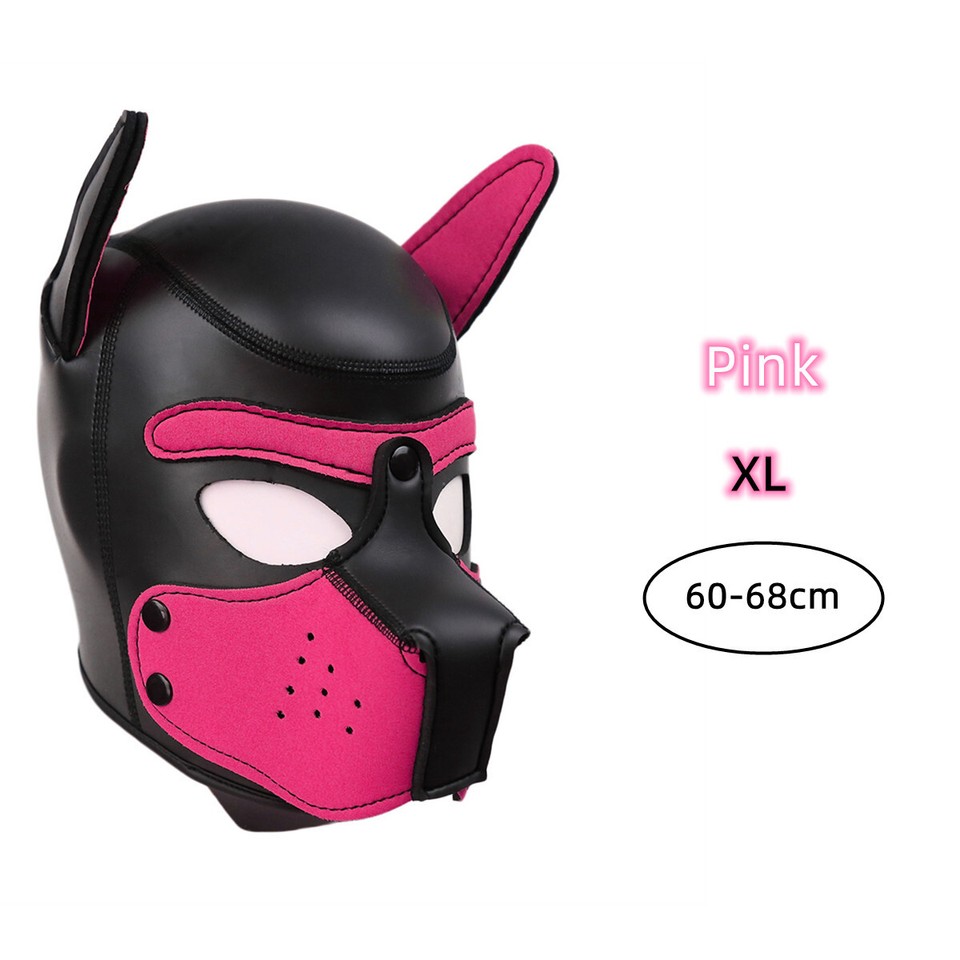 Puppy Cosplay Padded Full Head Hood Mask Ears Women Dog Role Play | eBay