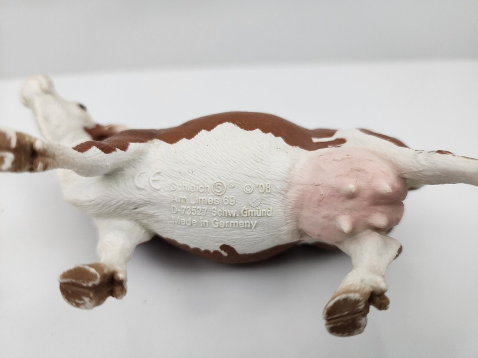Schleich SIMMENTAL Lot Of 2 COW & PIG Dairy Farm Figure Retired 13641 ...