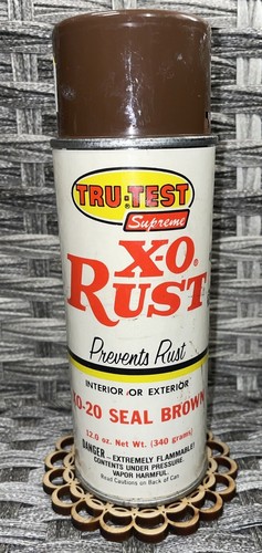 Vintage Tru-Test Supreme X-O Rust Spray Paint Can Paper Label XO-20 ...