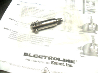 ELECTROLINE IS-112, SS Wire Rope Fittings Machined Clevis Socket ...