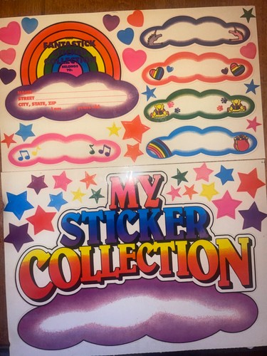 Vintage Lisa Frank My Sticker Collection 2 Sheets labels, Rainbows ...