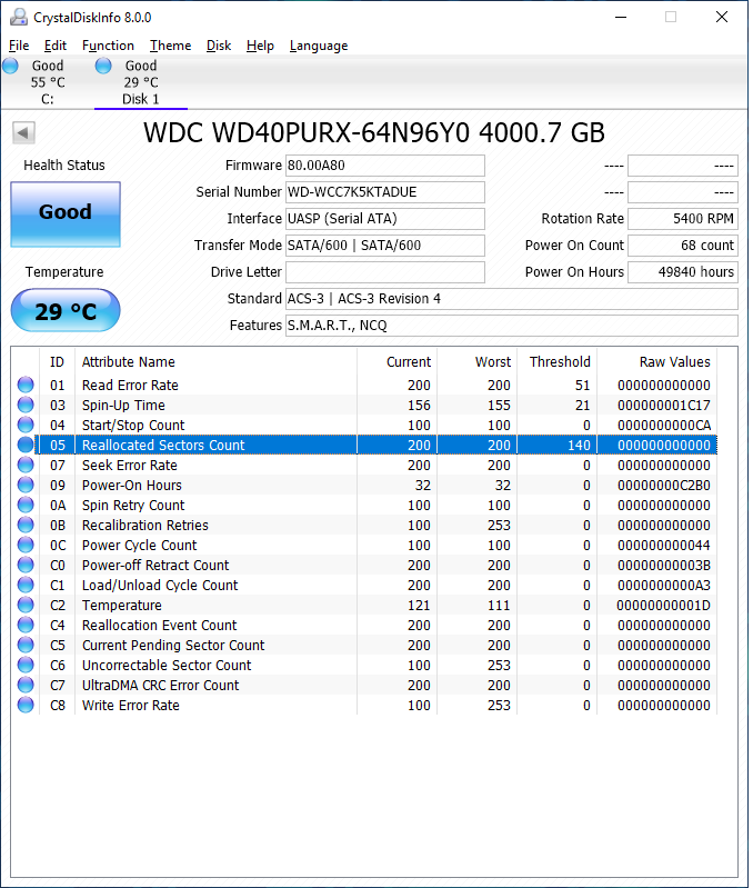 Western Digital WD40PURX-64N96Y0 4TB SATA III 5400 RPM | eBay