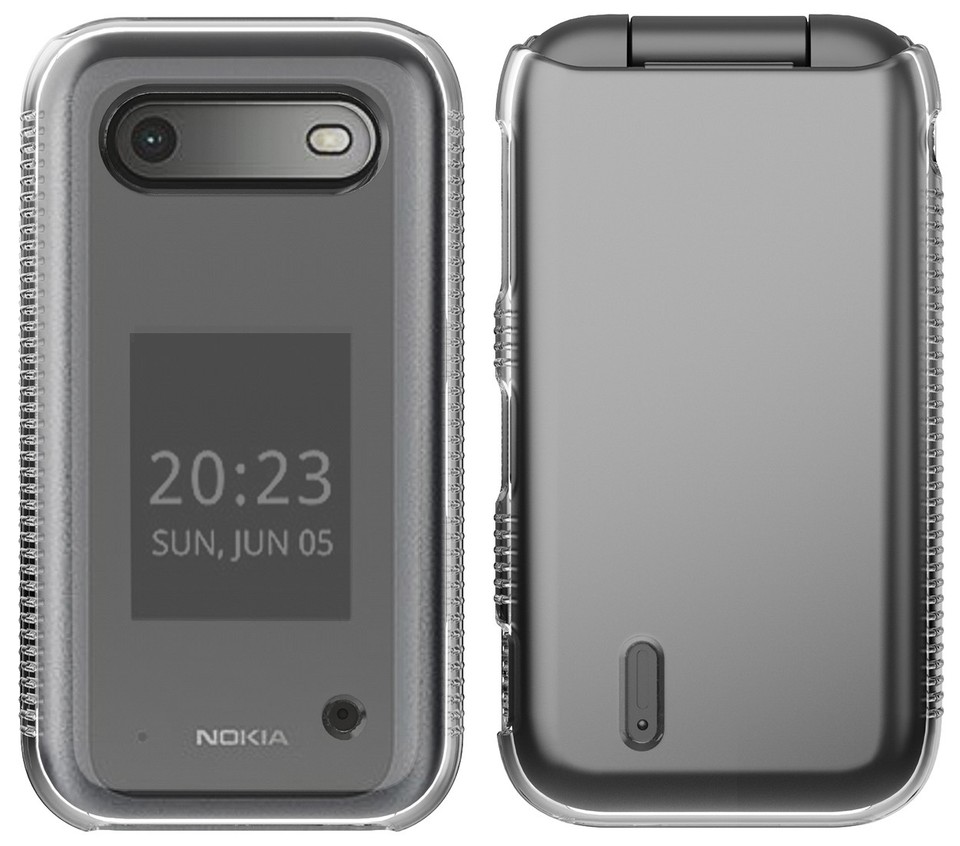 Transparent Clear Case Hard Shell Screen Cover for Nokia 2760 2780 Flip ...