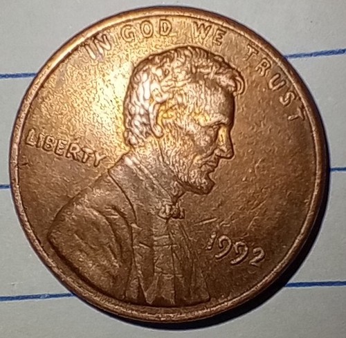 1992 D Cent Close Am Penny Error Coin | eBay