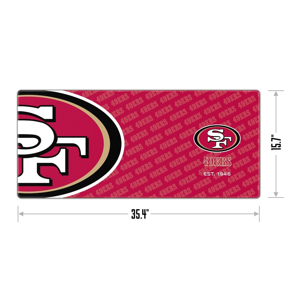 YouTheFan NFL San Francisco 49ers Logo Series Desk 15.7" x 35.4", Team ...