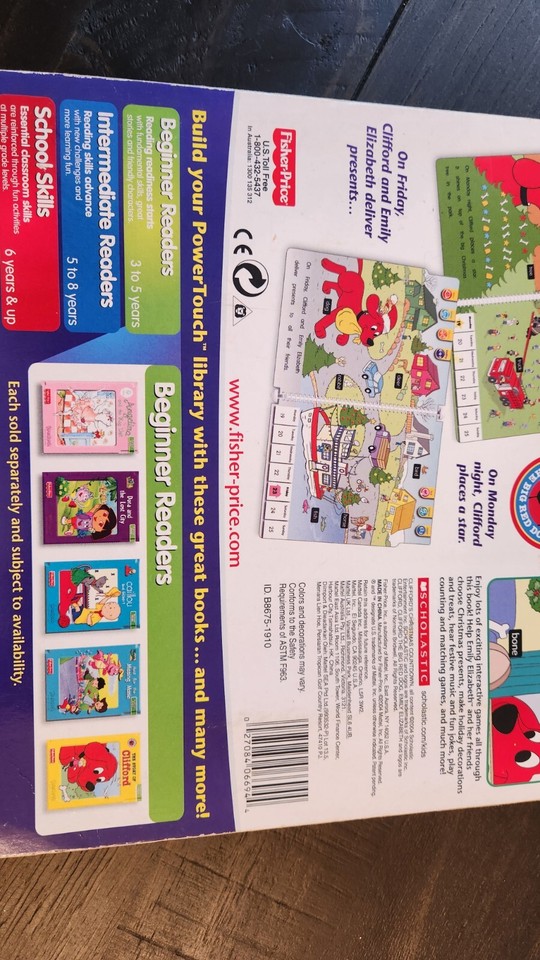 NEW Fisher Price "Clifford's Christmas Countdown" PowerTouch Book ...