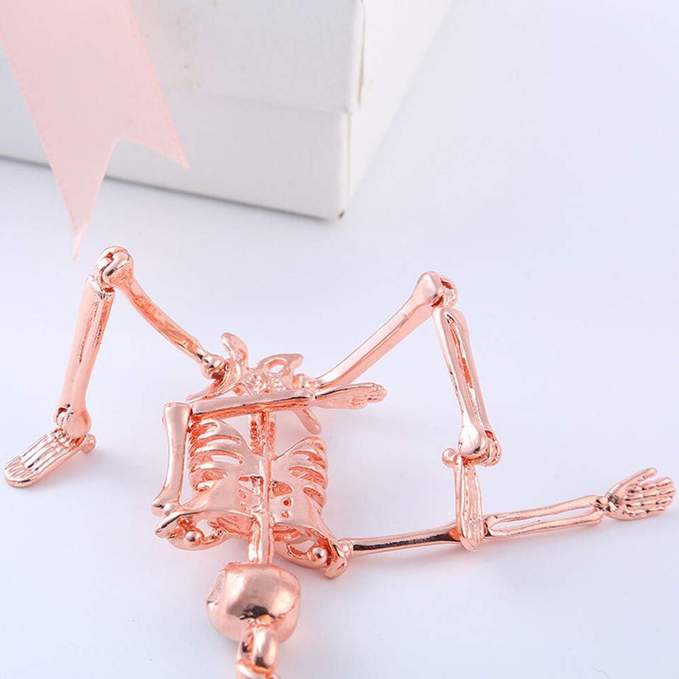 Foldable Skeleton Pendant KeyChain Antique Metal Vintage Skull Charm ...