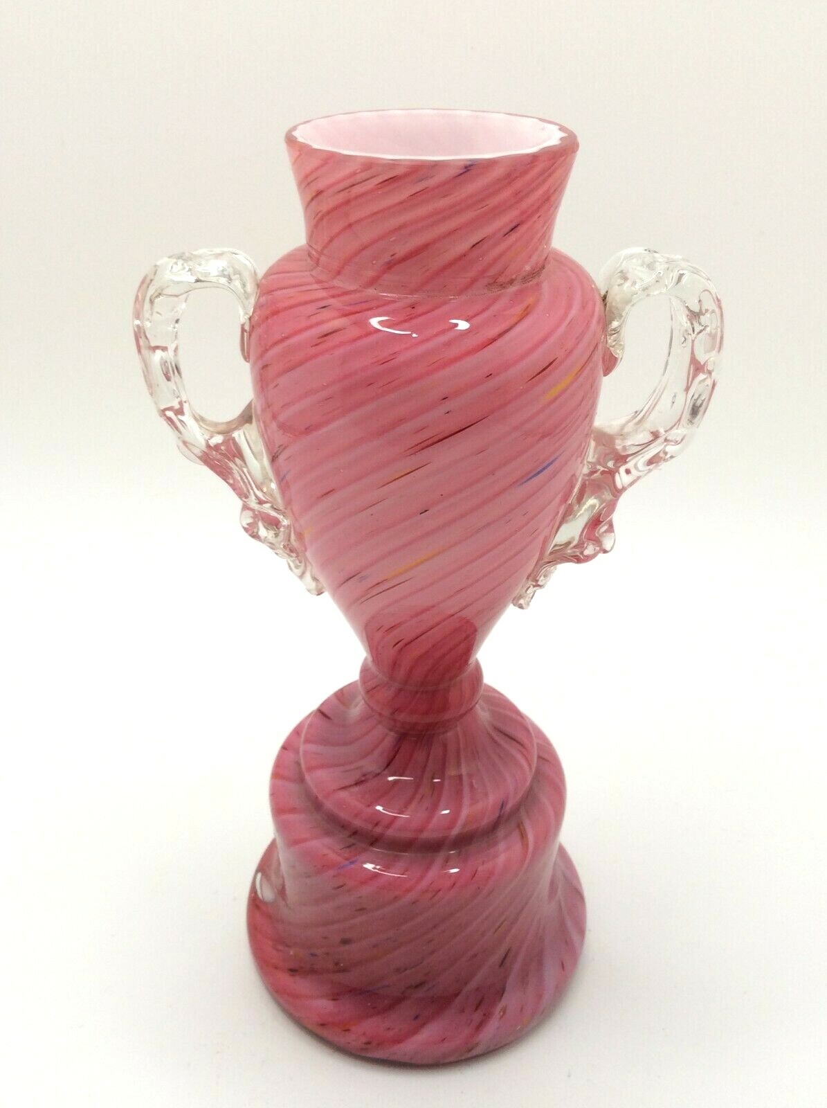 Antique Victorian Glass Vase by Welz Splatter Glass | eBay