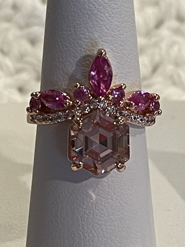 BP Bomb Party Ring ~ RBP7449 ~ Crown Me With Joy ~ Pink Quartz & Rose ...