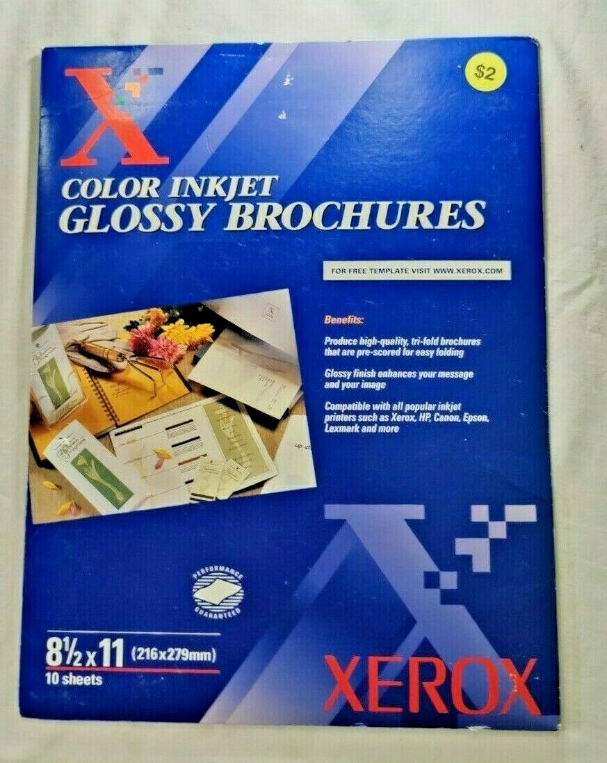 Xerox Color Inkjet Glossy Brochures, 8 1/2 x 11, 10 sheets- NEW | eBay