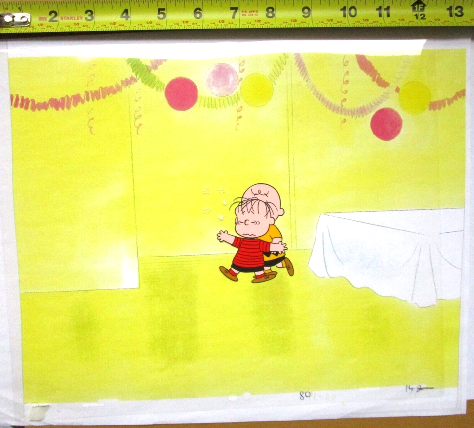 1960's CHARLIE BROWN + LINUS PEANUTS Charles Schulz ORIGINAL PRODUCTION ...