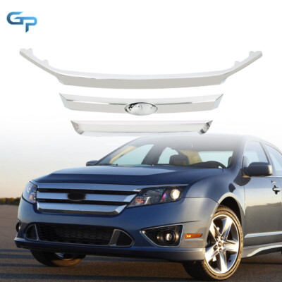 For 2010-2012 Ford Fusion Front Upper Grille Molding Trims Chrome Kit ...