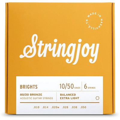 Stringjoy Brights 80/20 Bronze Acoustic Guitar Strings 10 - 50 | eBay