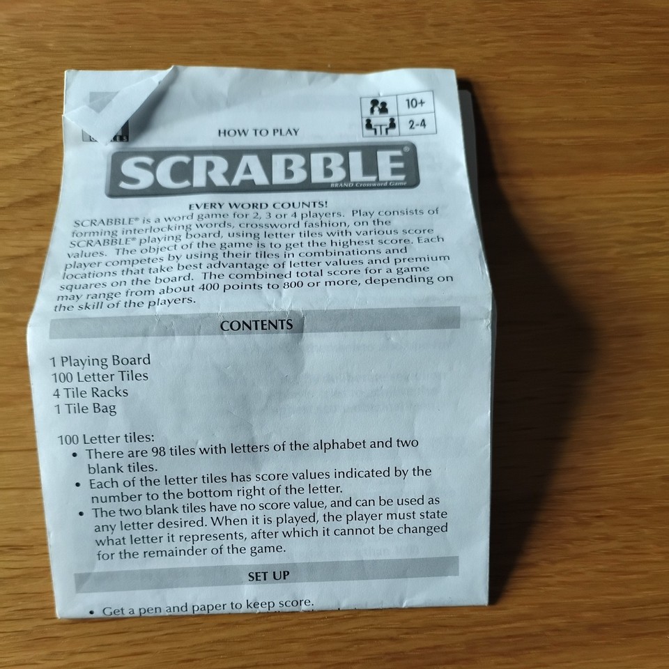 Vintage Spears Travel Scrabble Hardcase Clip in Tiles 1997 Complete Set ...