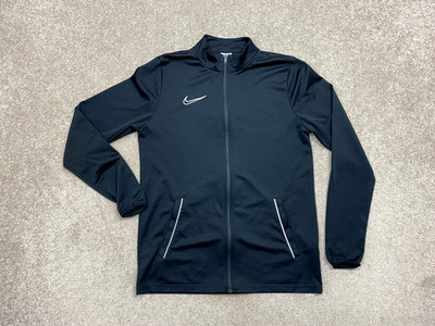 C- Nike Dri-Fit Tracksuit Top Mens Large Black Full Zip Pit-pit 20 ...