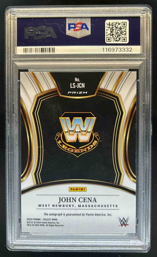 2024 Select WWE John Cena Legendary Signatures Prizm Auto #LS-JCN PSA ...