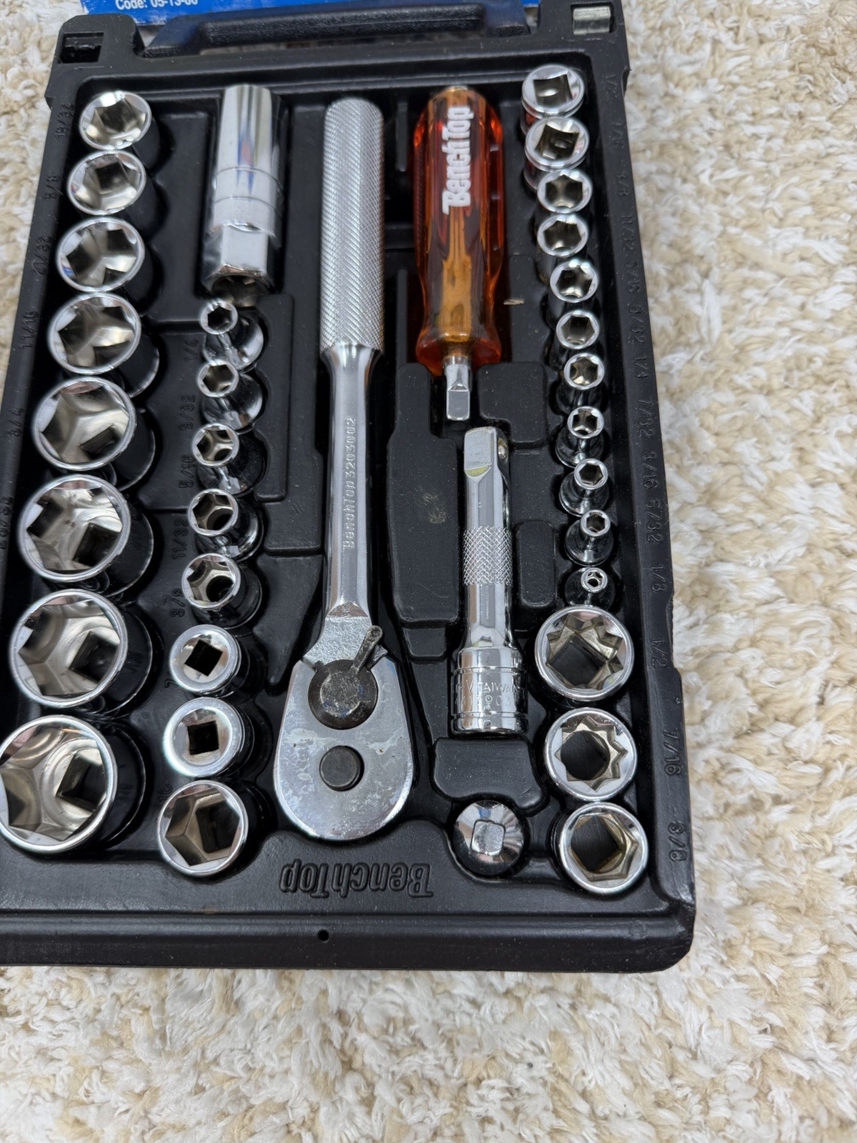 Vintage Benchtop 36 Piece Socket Wrench Set 1/4in-3/8in Drive | eBay