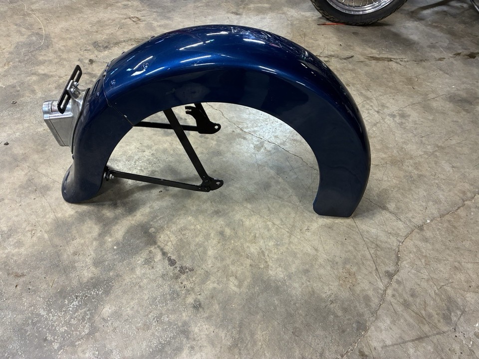 Harley Davidson Panhead Hinged Fender With Struts + Brake Light | eBay
