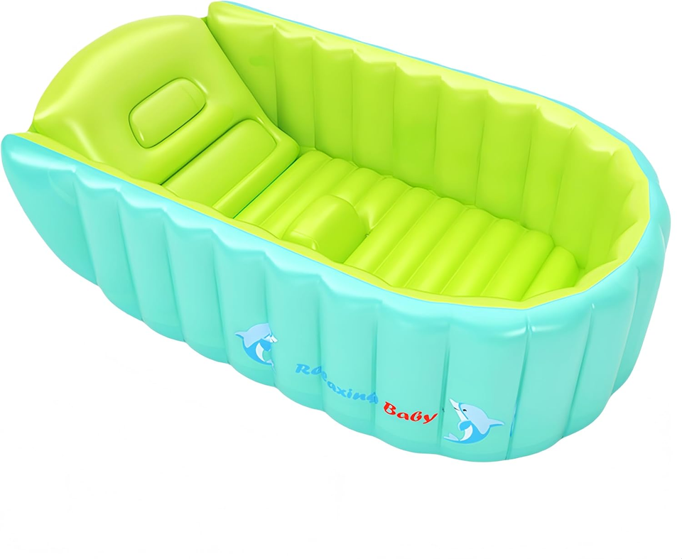 YAAVAAW Inflatable Baby Bathtub,Infant Shower Tub Anti-Slip Shower ...