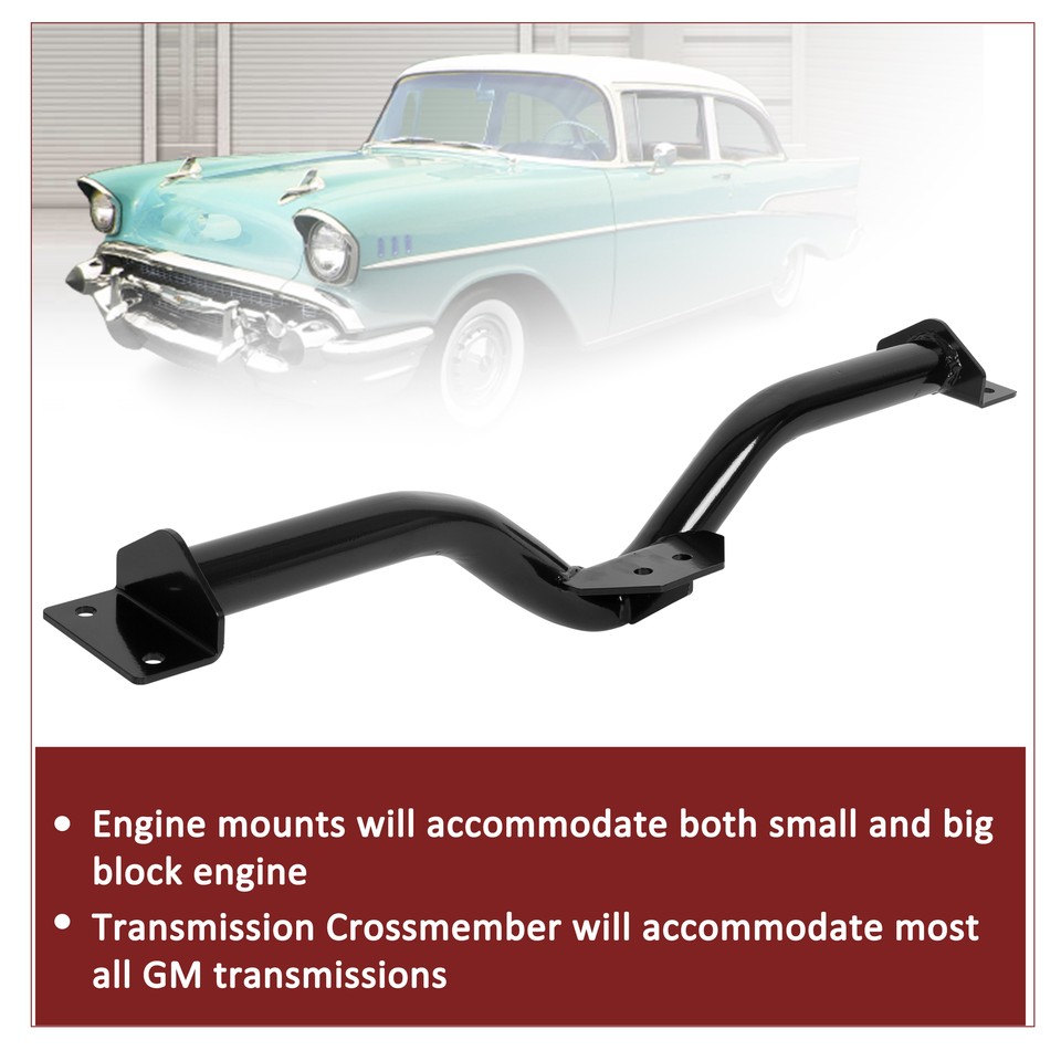 For 55-57 Chevy 210 150 Belair V8 Engine crossmember Transmission Mount ...
