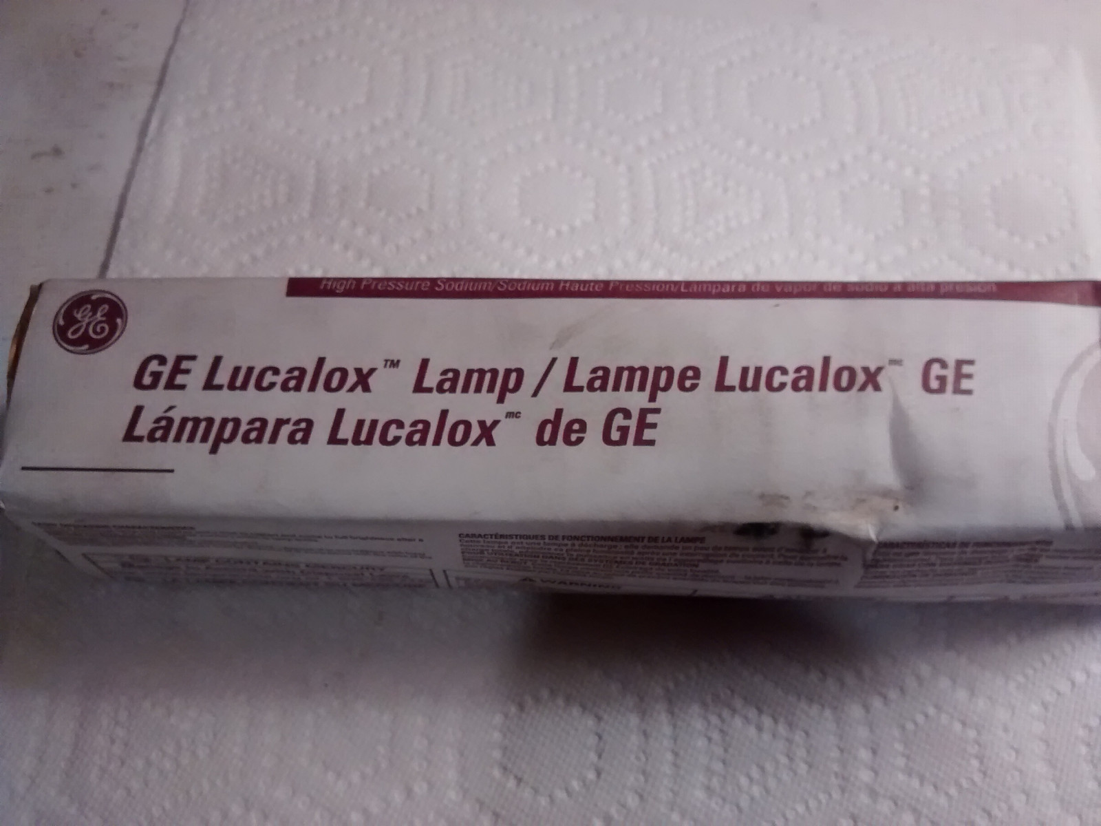 New GE Lucalox Lamp LU250 250 Watts S50/O High Pressure Sodium Light ...