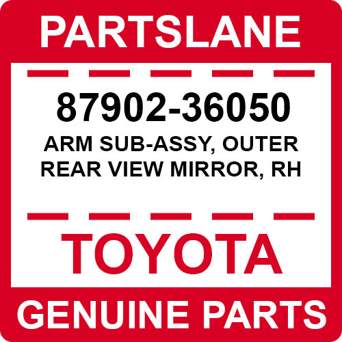 8790236050 Genuine Toyota Arm Sub-assy Outer Rear View Mirror RH 87902 ...