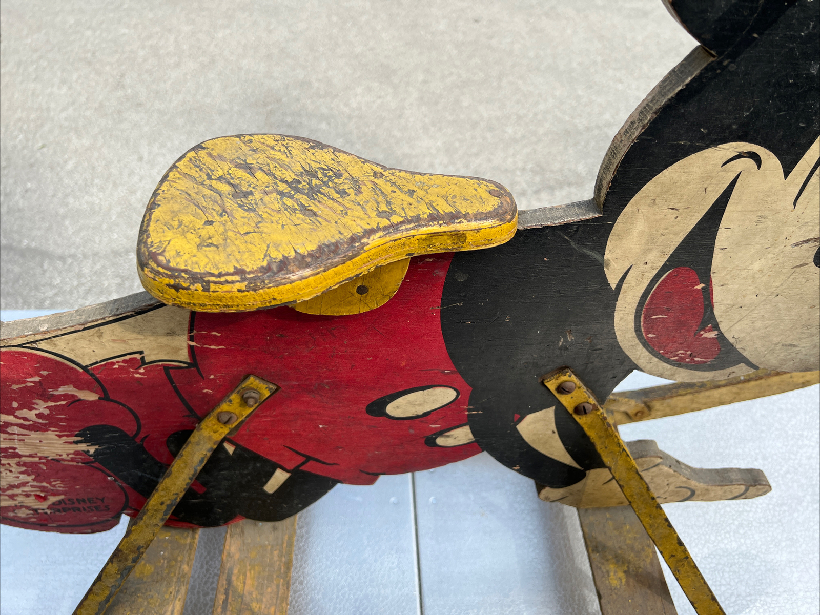 Antique 1930s Disney Enterprises MICKEY MOUSE Rocker Toy Mengel ...