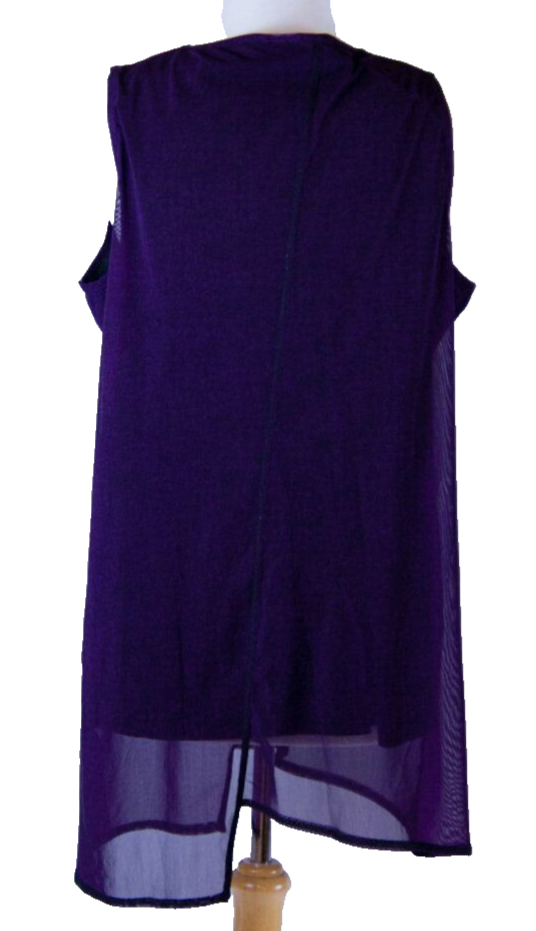 Women's size M (18-20) long purple netting top made by TS - Taking ...