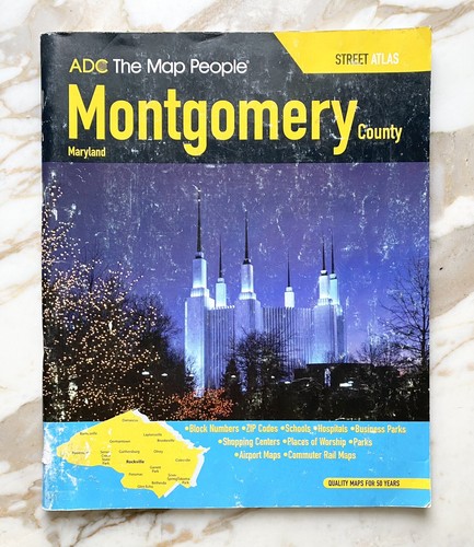 Vintage 2008 ADC Montgomery County Maryland MD Street Atlas Map People ...