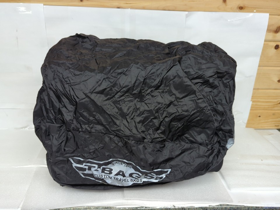 T-Bag Motorcycle Sissy Bar/Rear Luggage Bag + Rain Cover, Black ...