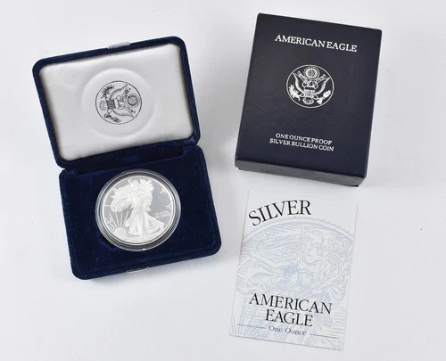 1996 P Proof Silver Eagle with OGP US Mint Original Box and COA (498,293 Minted) | eBay
