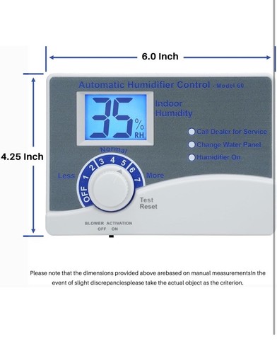 60 Whole House Humidifier Control Humidistat with Outdoor Temperature ...