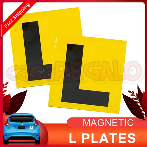 2x Magnetic Yellow Learner L Plates L Plate FOR QLD VIC WA Queensland ...