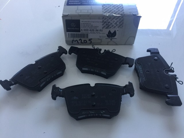 Genuine Mercedes-benz W205 C-class Rear Brake Pads and Sensor ...
