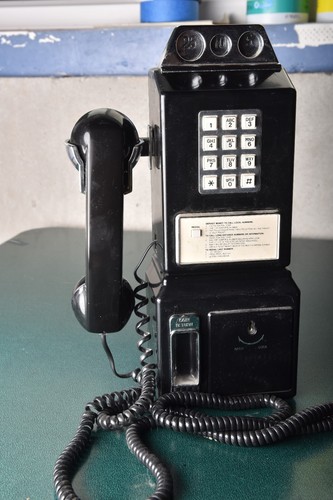 Vintage TeleConcepts PayFone 890546 Black Push-Button Payphone Coin ...