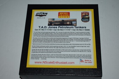 N Scale NSE MTL Set of 3 TAD Jones Petroleum Tank Cars C33998 | eBay