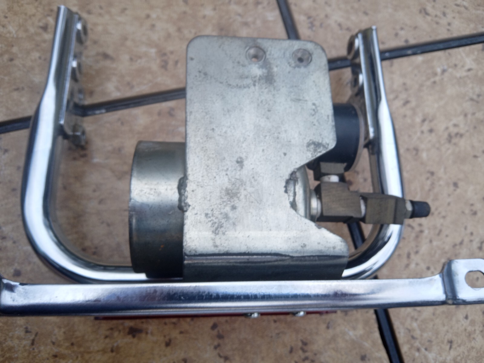 Harley Police Seat Air Ride Tank Reservoir And Mounting Bracket With ...