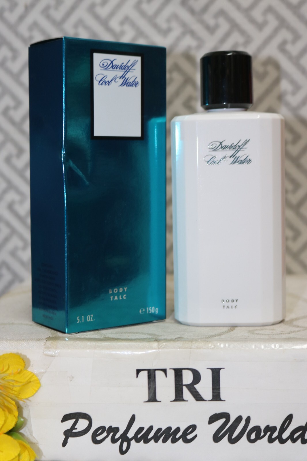 Davidoff Cool Water Body Talc Body Powder for Men Shaking Bottle 5.1 oz ...